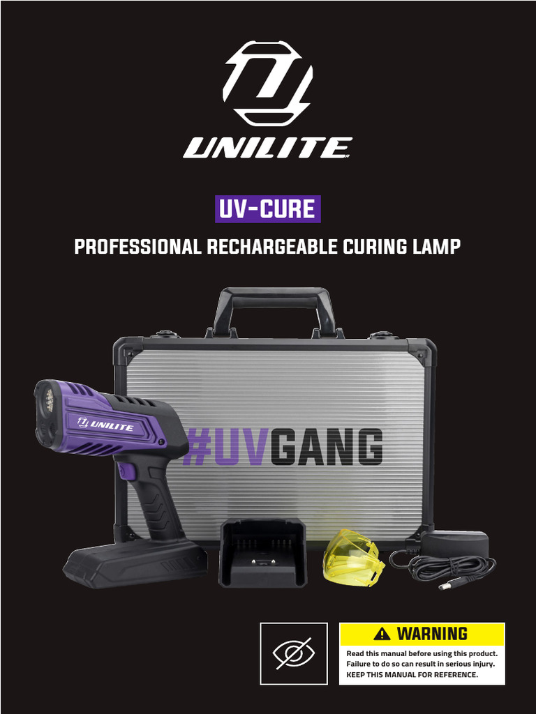 UV CURE MANUAL - UK Only | PDF | Ultraviolet | Rechargeable Battery