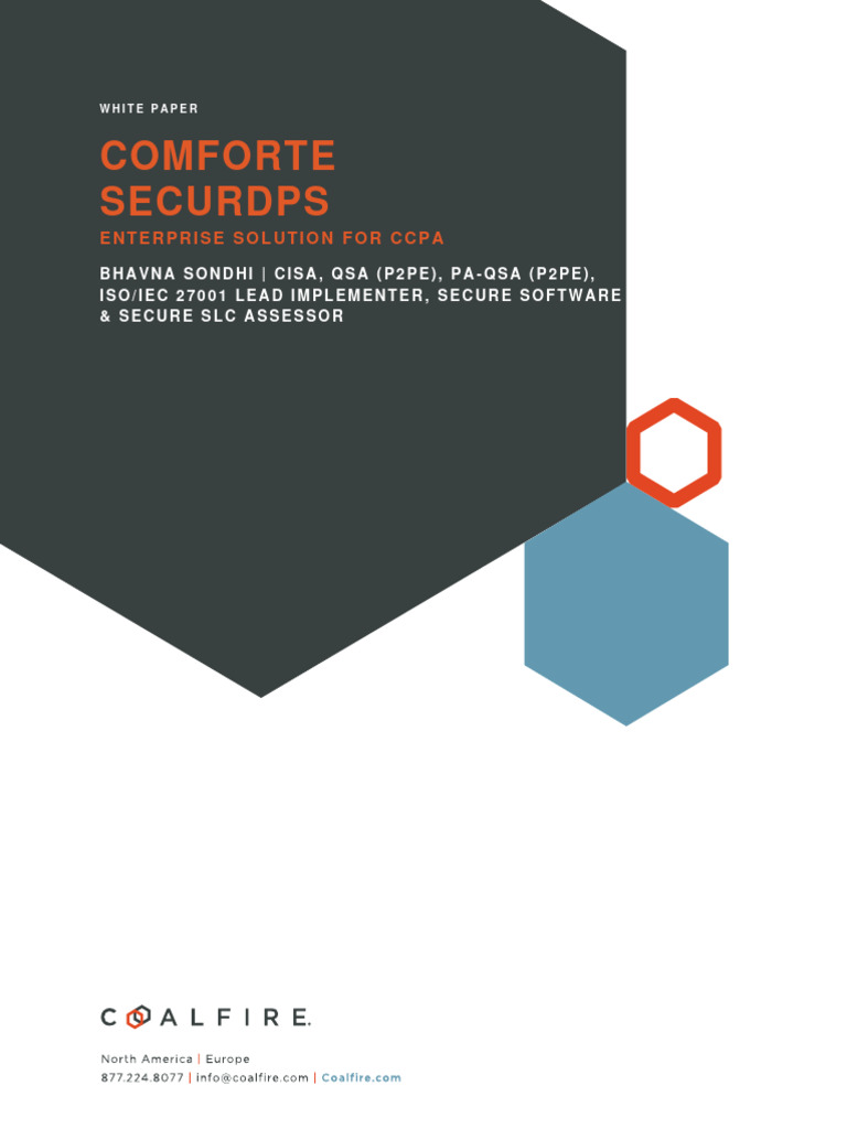 WP CoalfireComforte SecurDPS CCPA-FINAL | PDF | Cloud Computing | Encryption