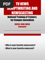 Sample-Script-Format TV Broad | PDF | Television News | Broadcast Journalism