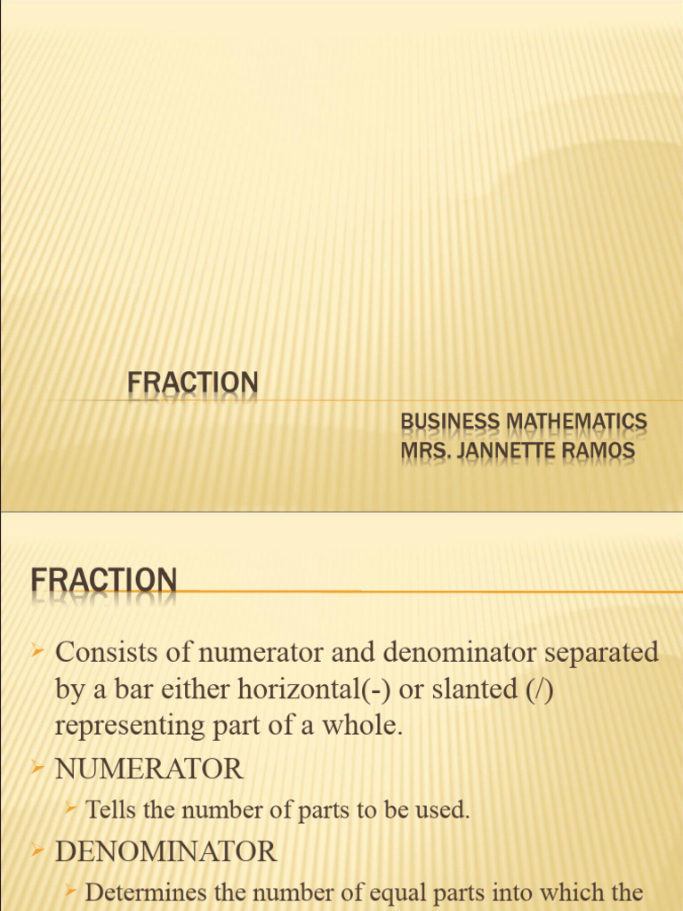 FRACTIONS | PDF | Subtraction | Mathematical Notation