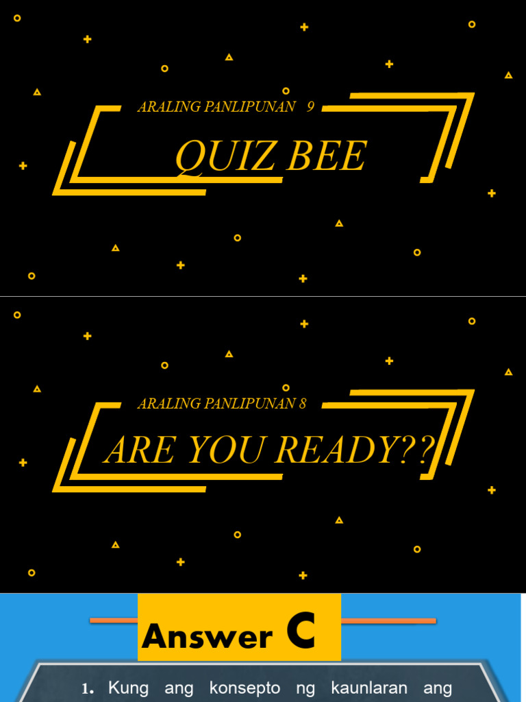 AP 9 q4 Quiz Bee 1 | PDF