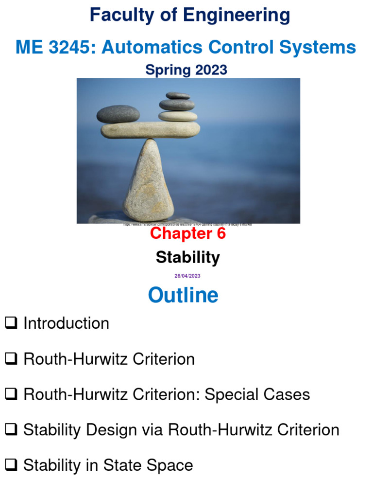 ME3245 Spring 2023 Chapter 6 Notes | PDF | Control Theory | Applied ...