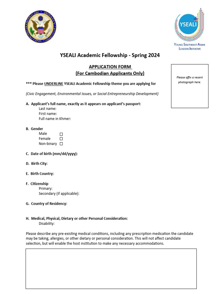 Application Form Spring 2024 | PDF | Test Of English As A Foreign Language