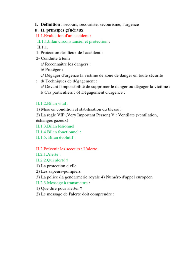 Module Urgence Et Secours 2 | PDF