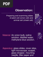 Observing Onion Cell Structure | PDF | Staining | Cell (Biology)