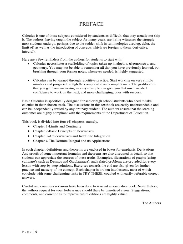 Basic Calculus - Chapter 1 | PDF | Function (Mathematics) | Limit ...