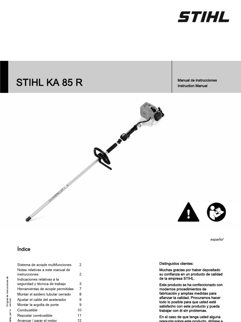 K85 Motosierra | PDF | Gasolina | Carburador