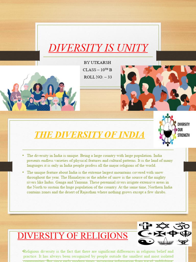 Diversity Is Unity | PDF