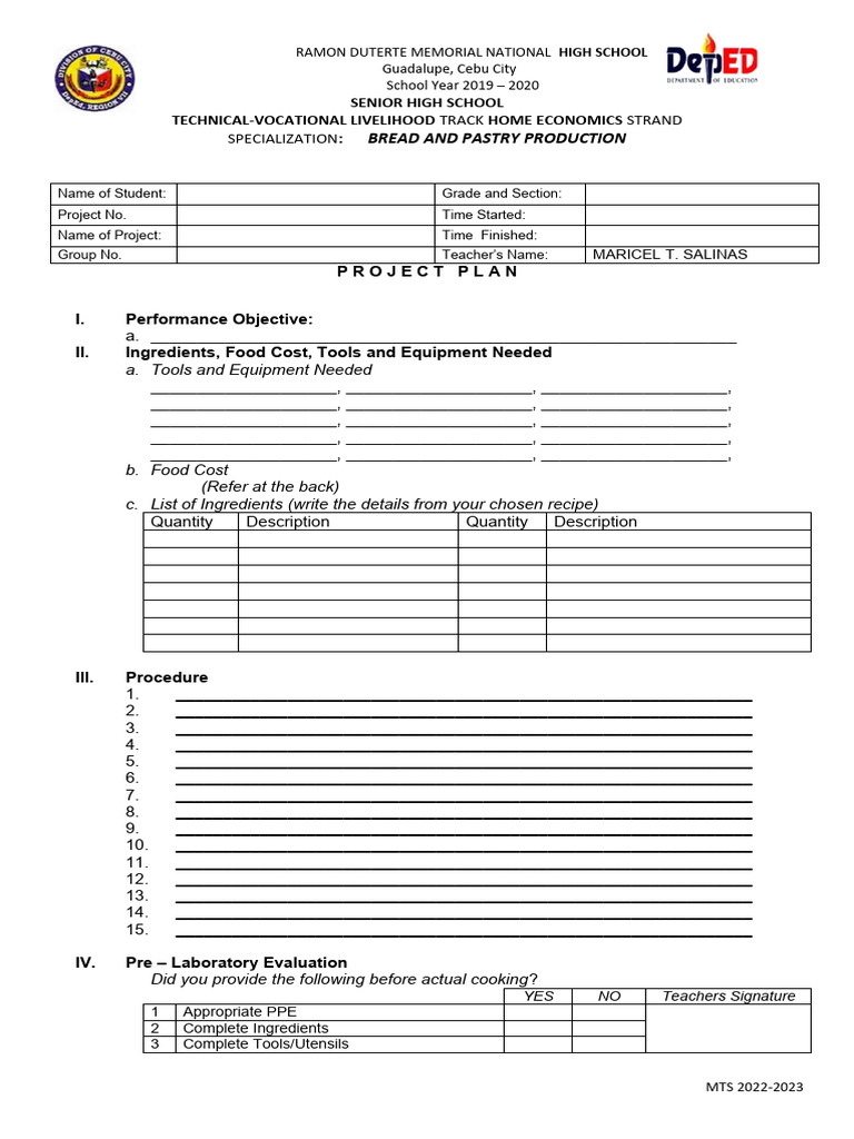 Project Plan Cake | Download Free PDF | Cakes | Foods