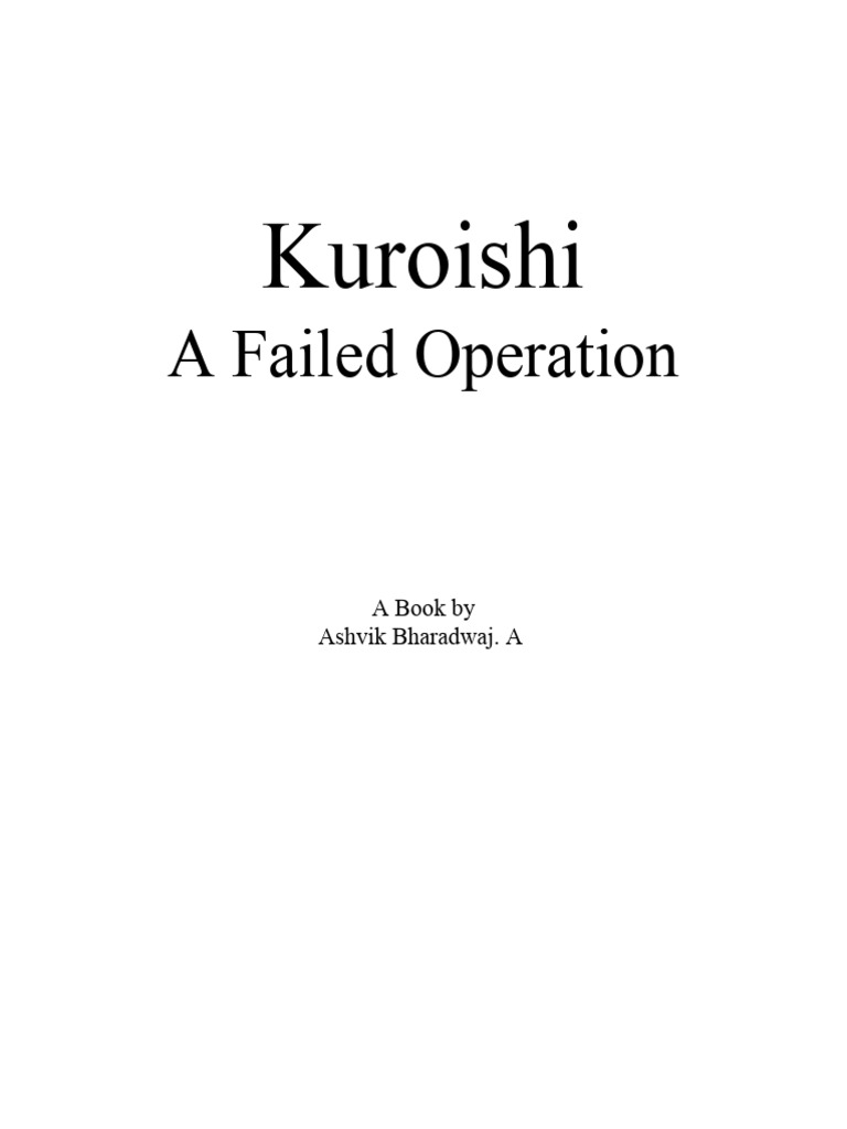 Kuroishi A Failed Operation | PDF | Greed