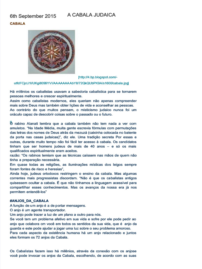 Sabedoria da Cabala Judaica | PDF | Cabala | Torá