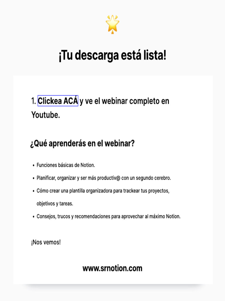 Webinar: Domina Notion para Productividad | PDF | Crecimiento personal ...
