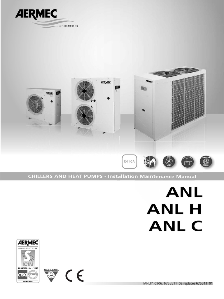AERMEC Chiller and Heat Pump Manual | PDF | Air Conditioning | Pump