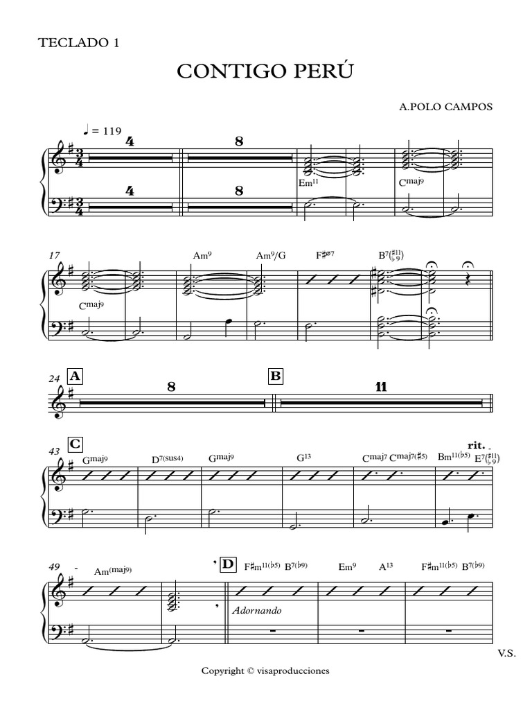 CONTIGO-PERÚ-Piano | PDF
