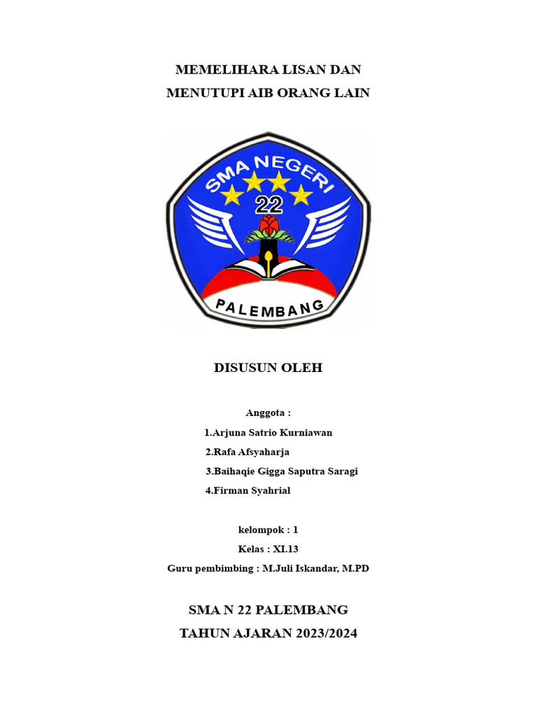 Memelihara Lisan dan Menutup Aib | PDF