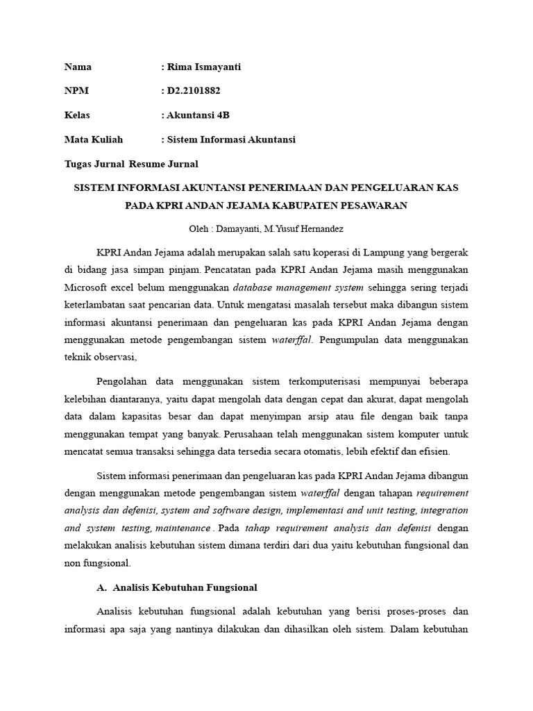 Resume Jurnal Sia | PDF