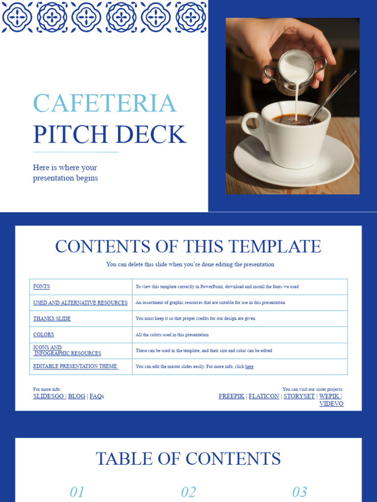 Cafeteria Pitch Deck by Slidesgo | PDF | Planets | Saturn