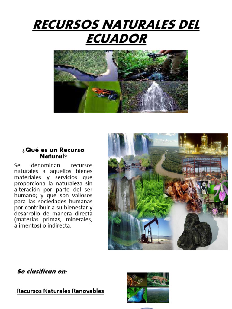 Recursos Naturales Del Ecuador | PDF | Energía renovable | Ciencias de ...