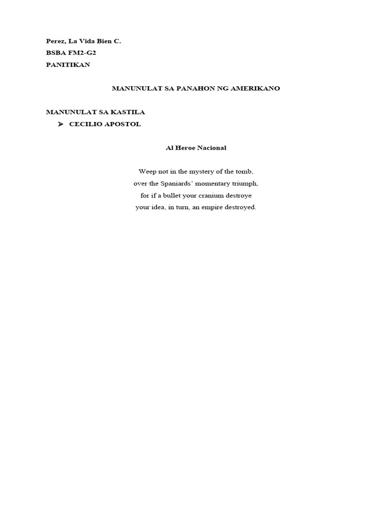Panitikan Mga Akda | PDF