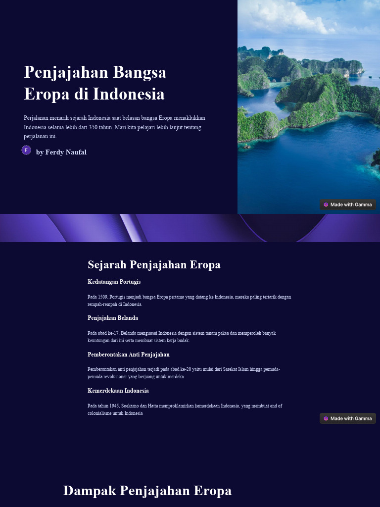 Penjajahan Bangsa Eropa Di Indonesia | PDF