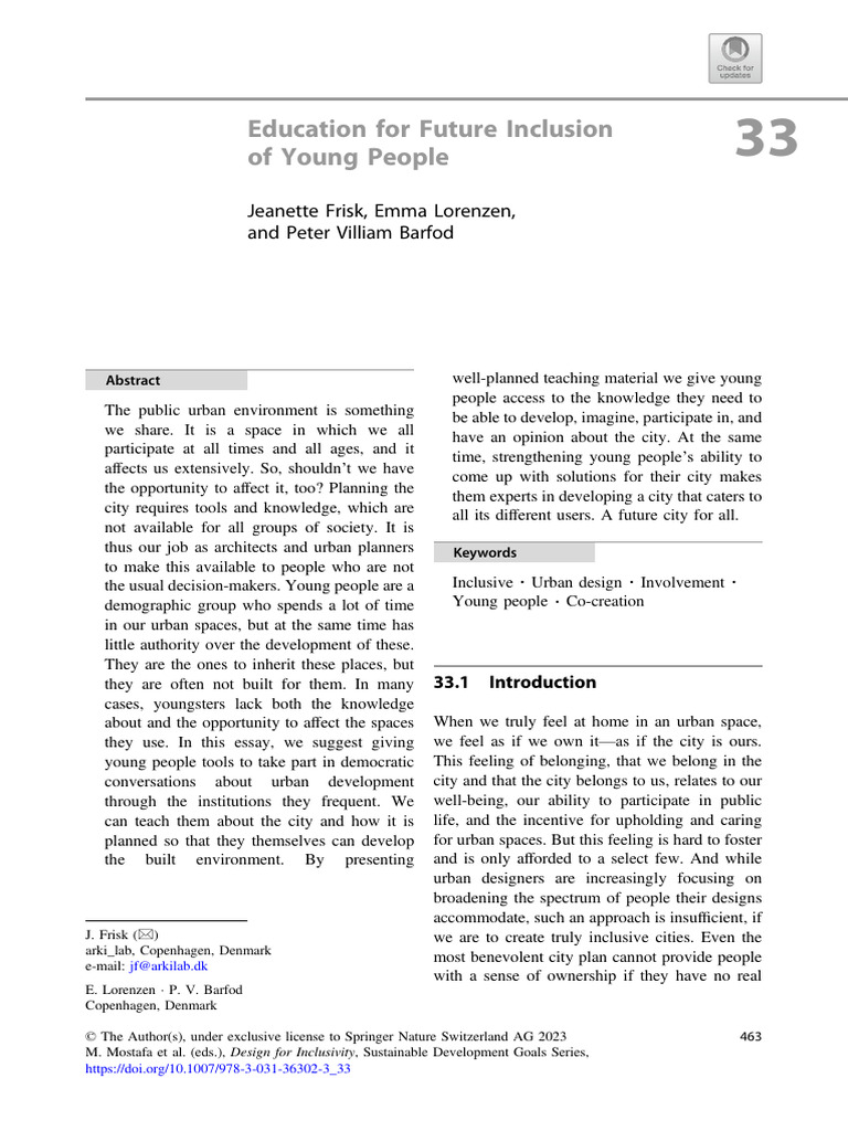 Education For Future Inclusion of Young People: Jeanette Frisk, Emma ...