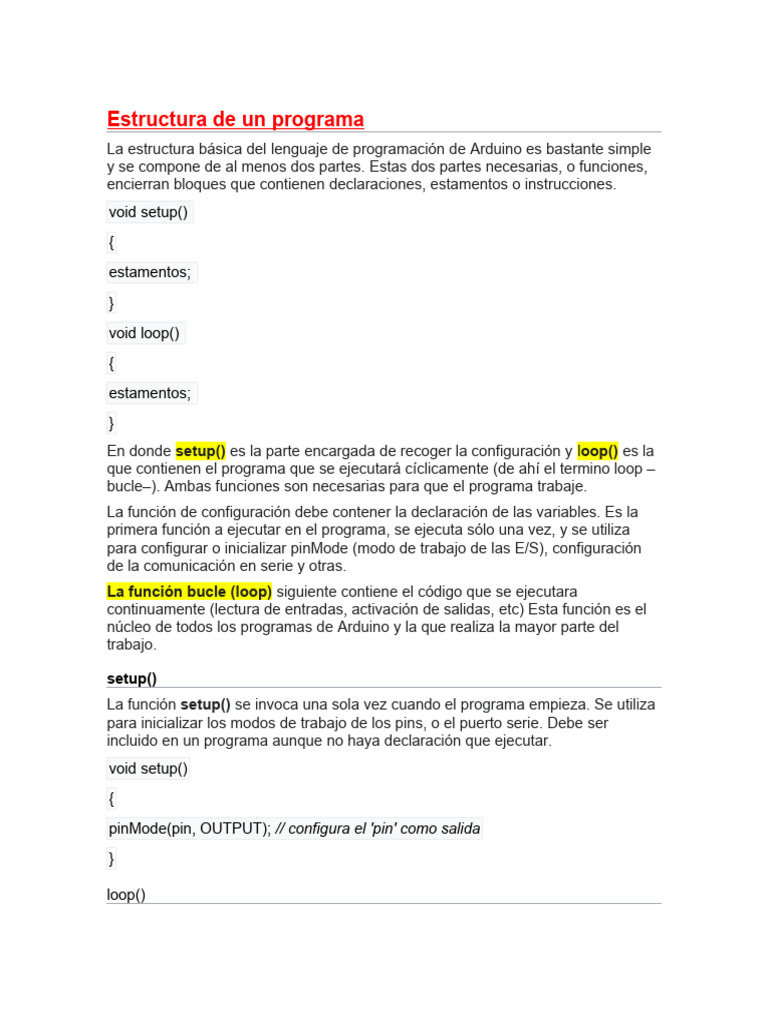 Estructura de Un Programa | PDF | Programa de computadora | Programación