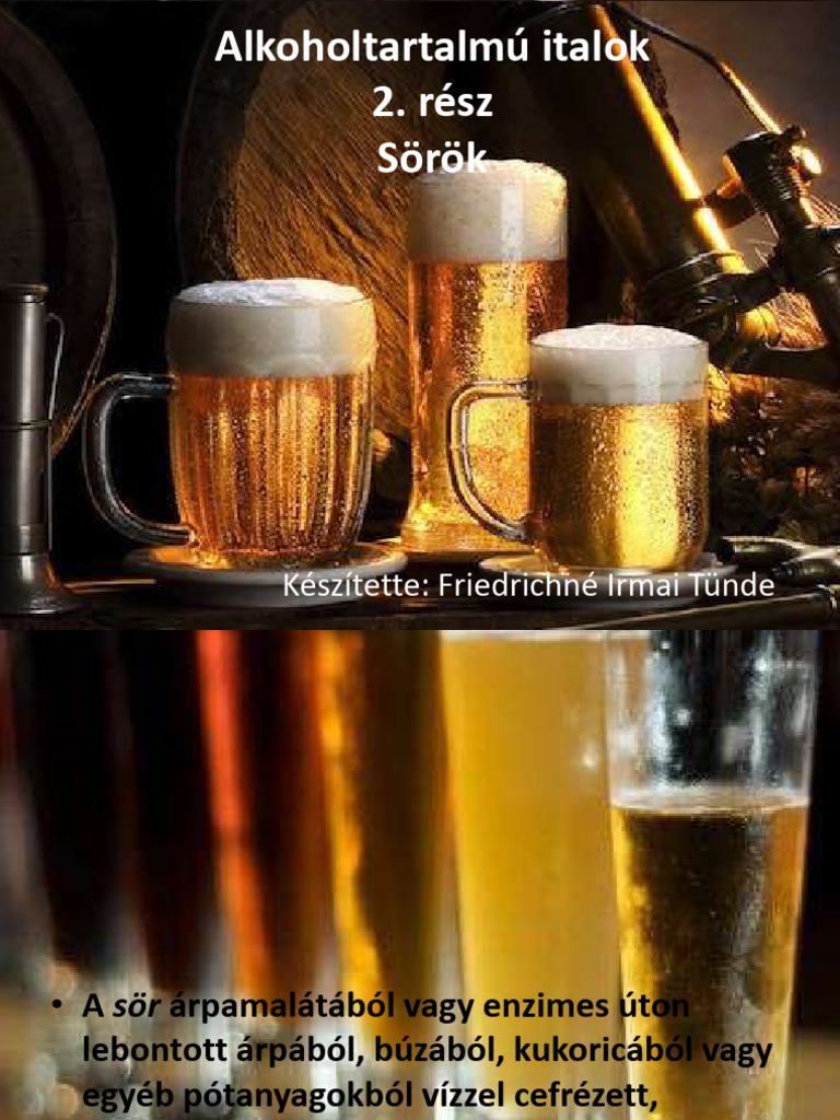 Alkoholtartalmú Italok 2. Rész Sörök | PDF