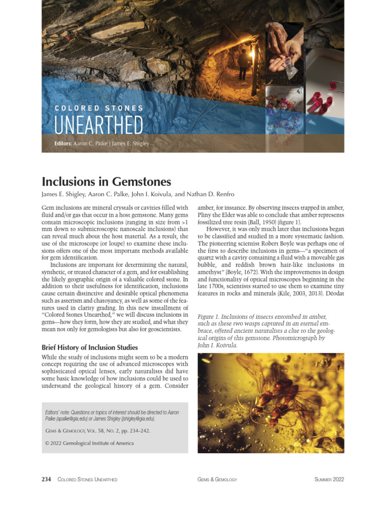Understanding Gem Inclusions | PDF | Gemstone | Minerals
