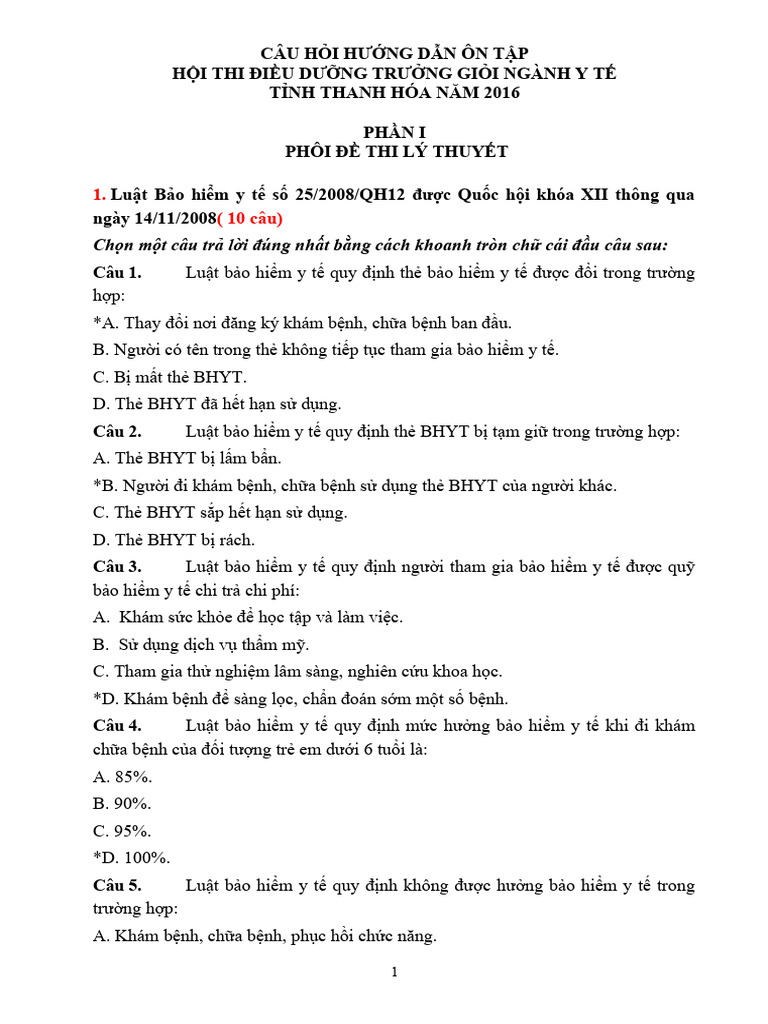 Bo Cau Hoi Thi | PDF