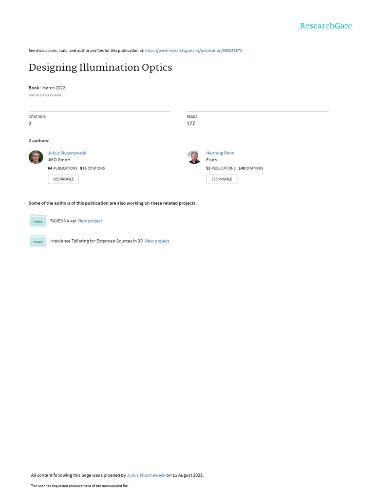 Designing Illumination Optics | PDF | Optics | Lighting