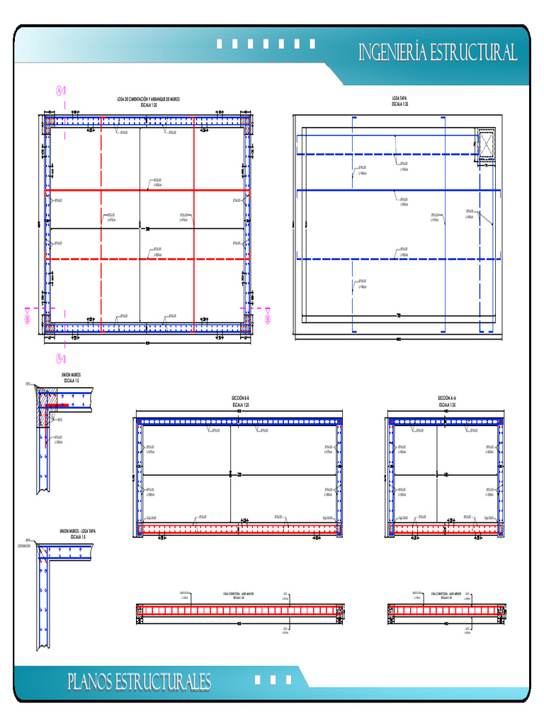 PLANO ESTRUCTURAL - TANQUE DE AGUA 60M3-Model | PDF