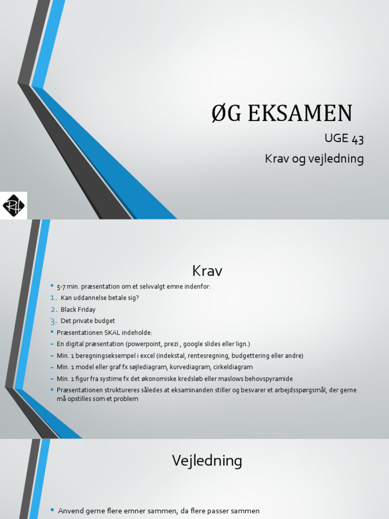 ØG Eksamen Vejledning 2019 | PDF