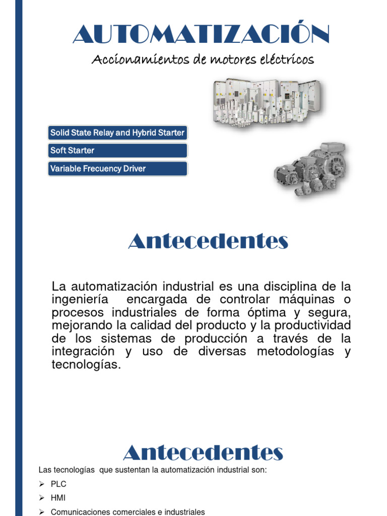 Accionamientos de Motores Electricos | PDF | Motor eléctrico | Ingenieria Eléctrica
