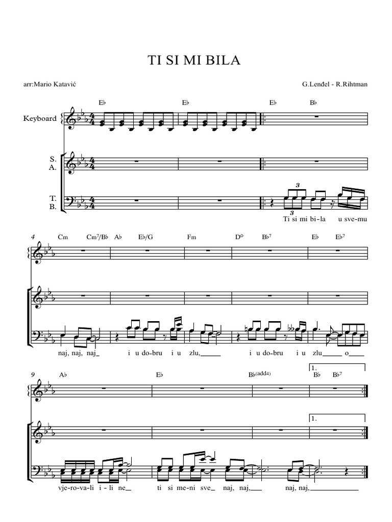 TI SI MI BILA - Full Score | PDF