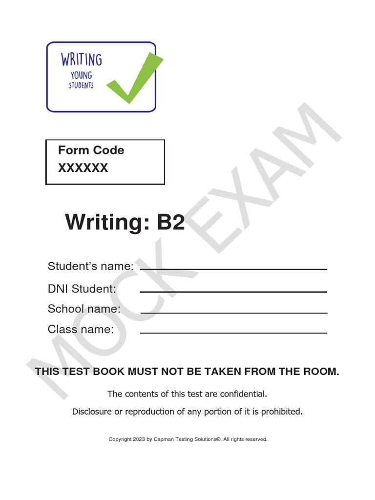 Writing B2 - Mock Exam | PDF