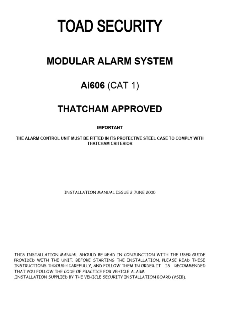 TOAD AI606 Install and Programming | PDF | Electrical Connector | Ignition System