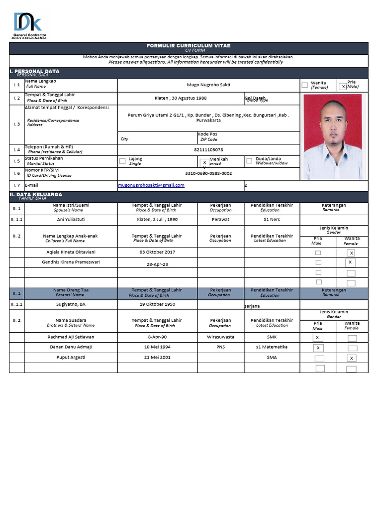 Formulir Interview | PDF