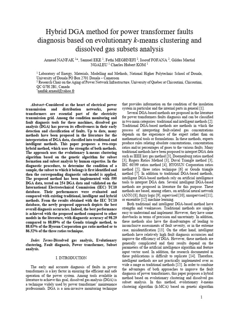 Hybrid DGA Method For Power Transformer Faults Diagnosis Based On ...