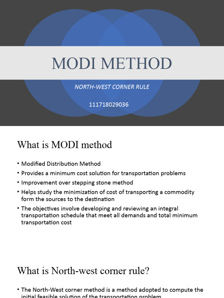 Modi Method | PDF