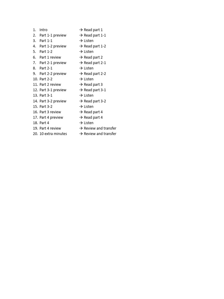 Listening Timeline for IELTS Preparation | PDF