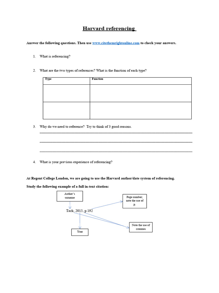 Harvard Referencing Guide and Exercises | PDF | Citation | Writing