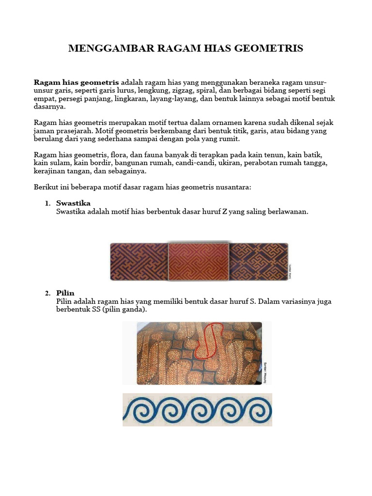 Ragam Hias Geometris Nusantara | PDF