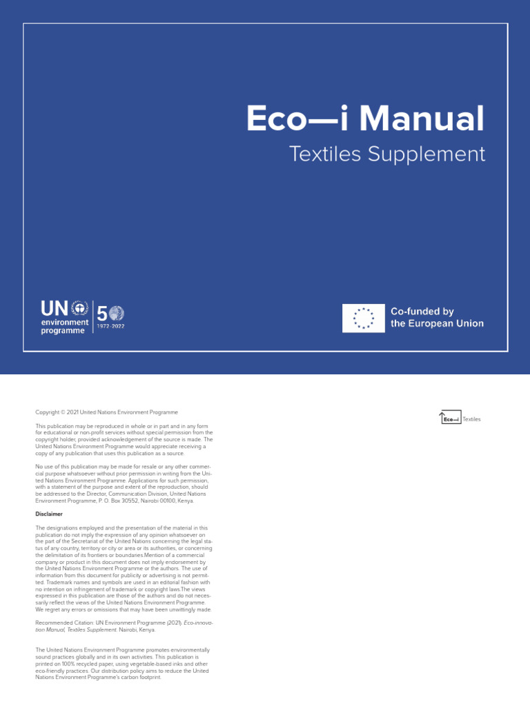 Eco-innovation-Manual-Textiles-Supplement(1) | PDF | Yarn | Rayon