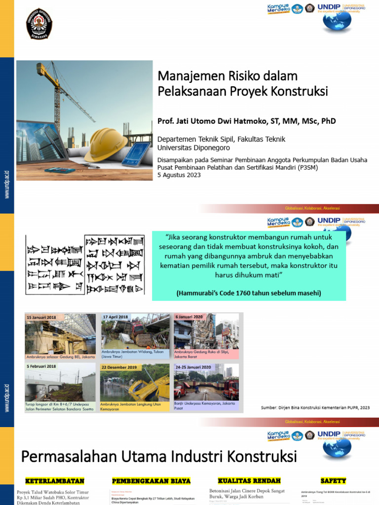 Manajemen Risiko Dalam Pelaksanaan Proyek Konstruksi - Jati Utomo Dwi Hatmoko | Download Free ...
