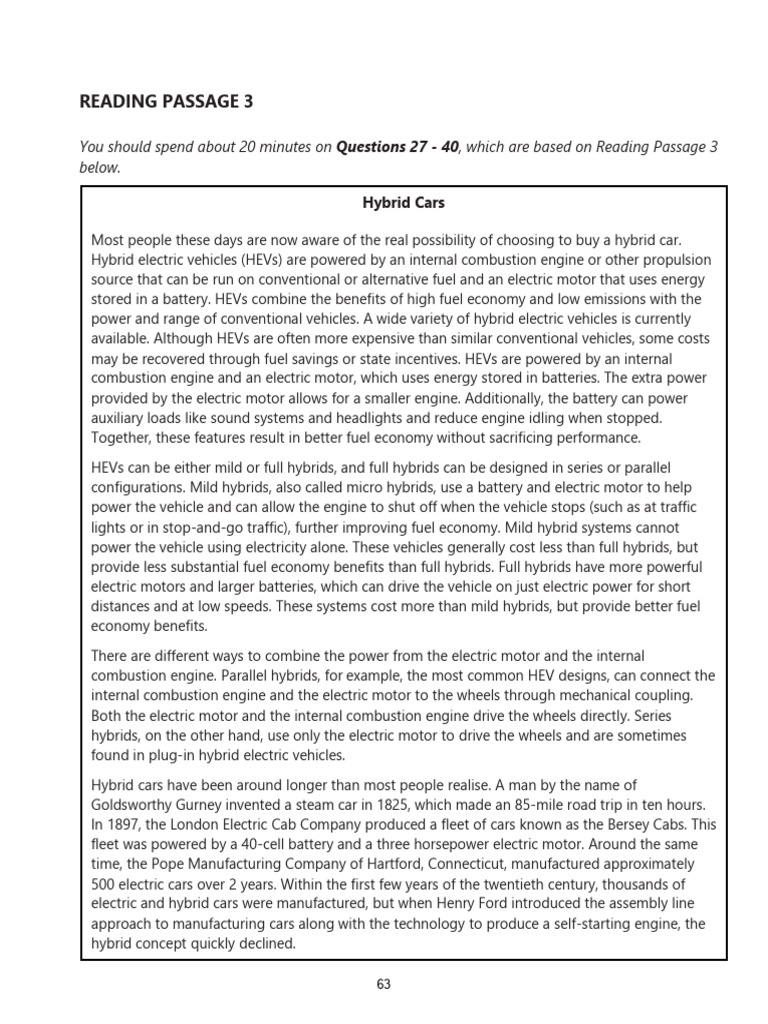 Read Test 18 | PDF | Hybrid Electric Vehicle | Hybrid Vehicle