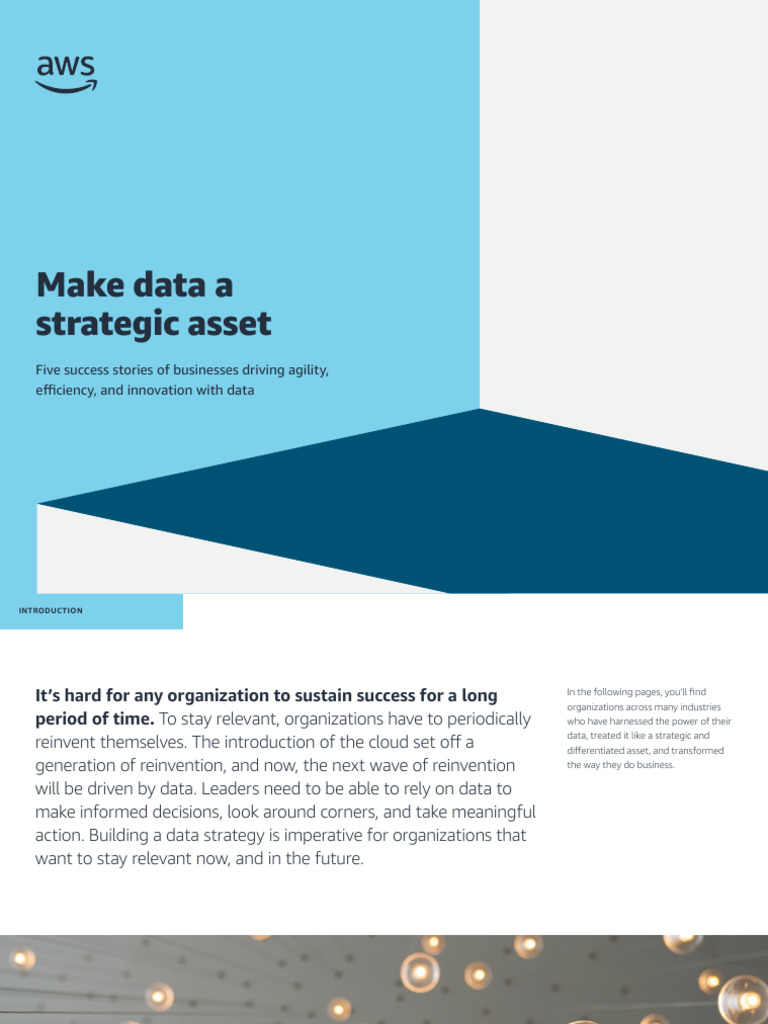 Make Data A Strategic Asset | PDF | Amazon Web Services | Cloud Computing
