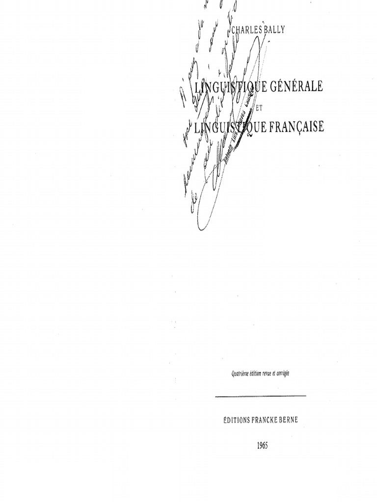 Charlles Bally Theorie Generale de L Enonciation | PDF