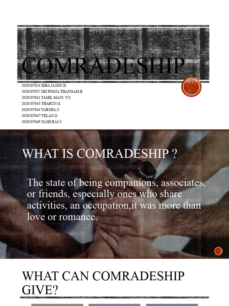 Comradeship | PDF