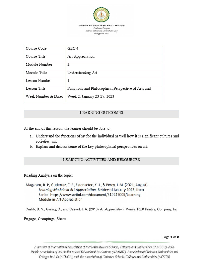 Module 2 - Understanding Art | PDF | Plato | Reality