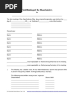 Shareholder List Template | PDF